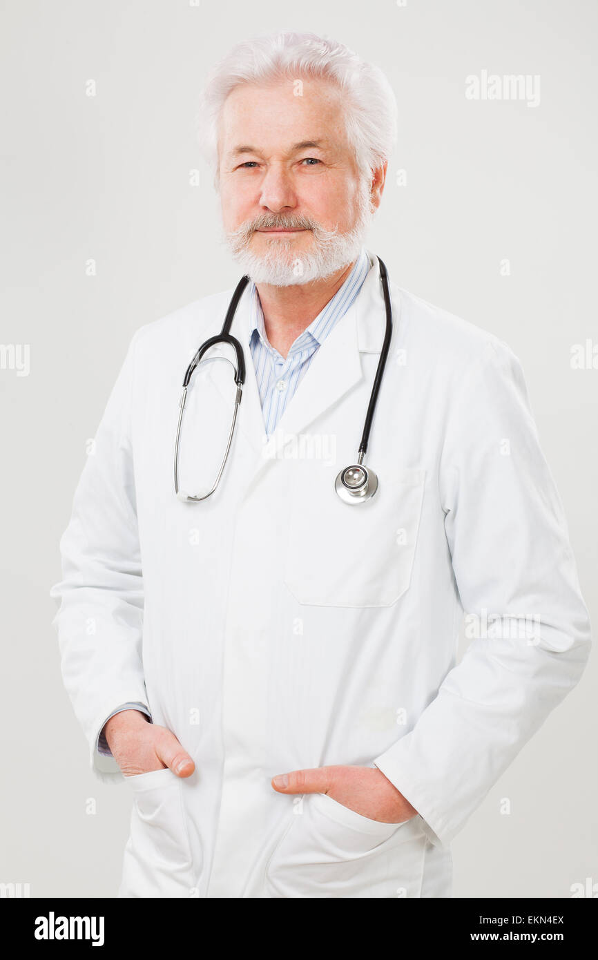 Handsome elderly doctor in uniform hi-res stock photography and images ...