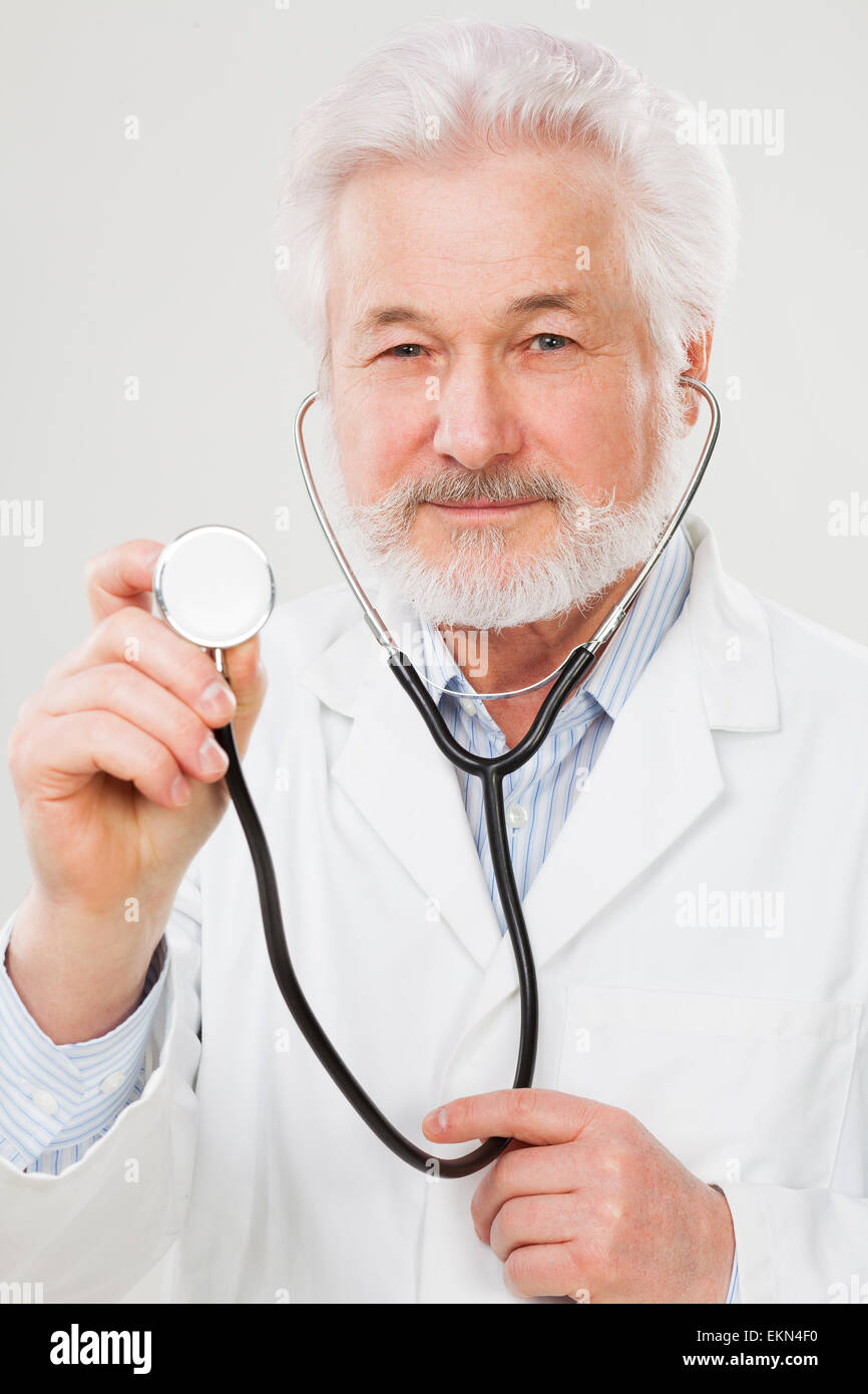 Handsome elderly doctor in uniform hi-res stock photography and images ...