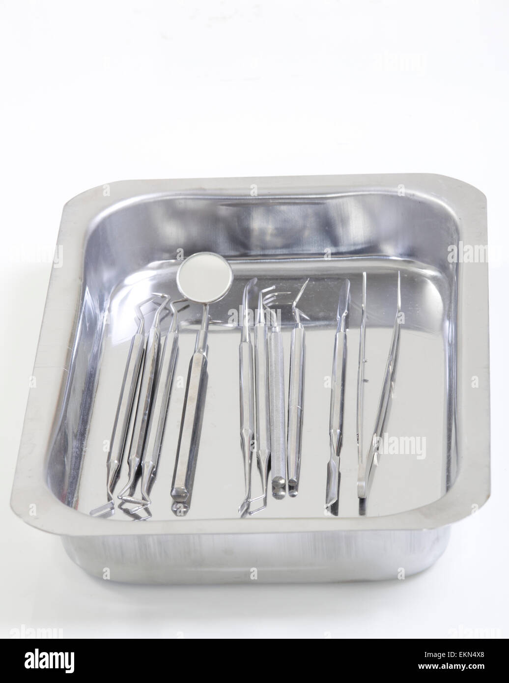 Set of metal medical equipment tools for teeth dental care Stock Photo ...