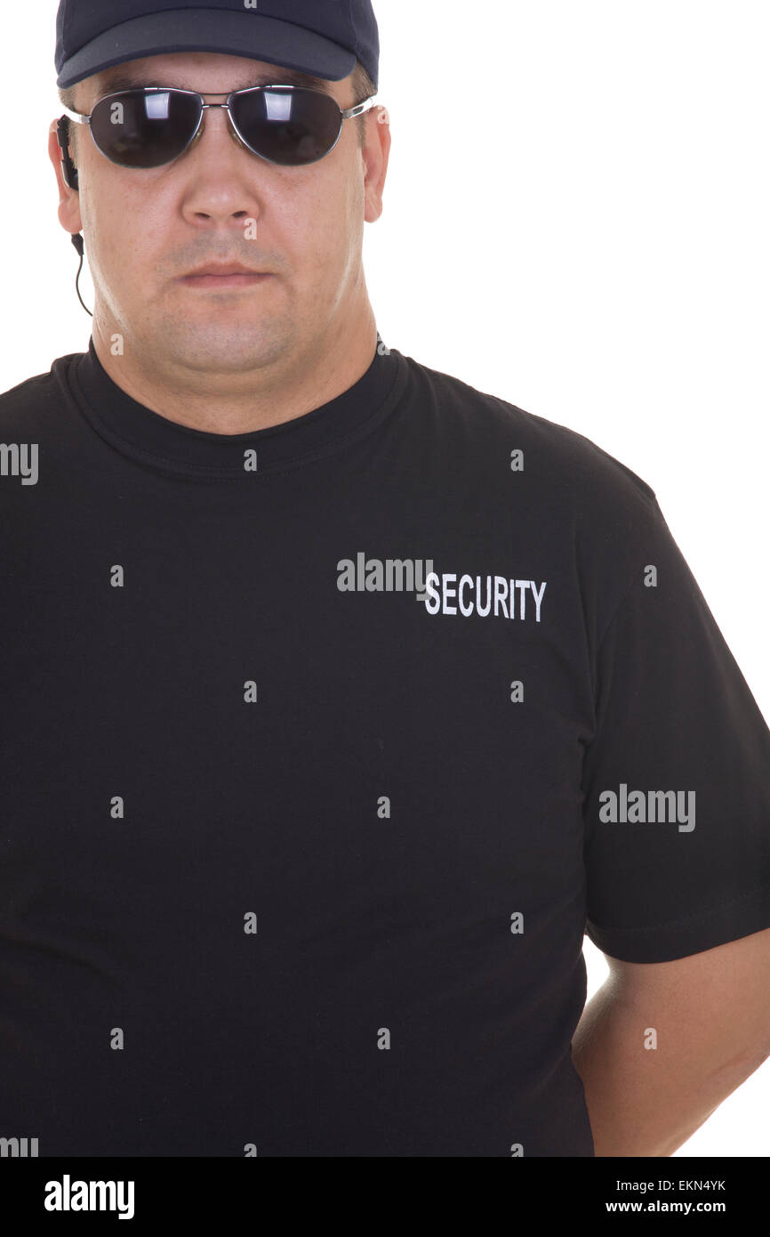 security guard isolated on white Stock Photo - Alamy