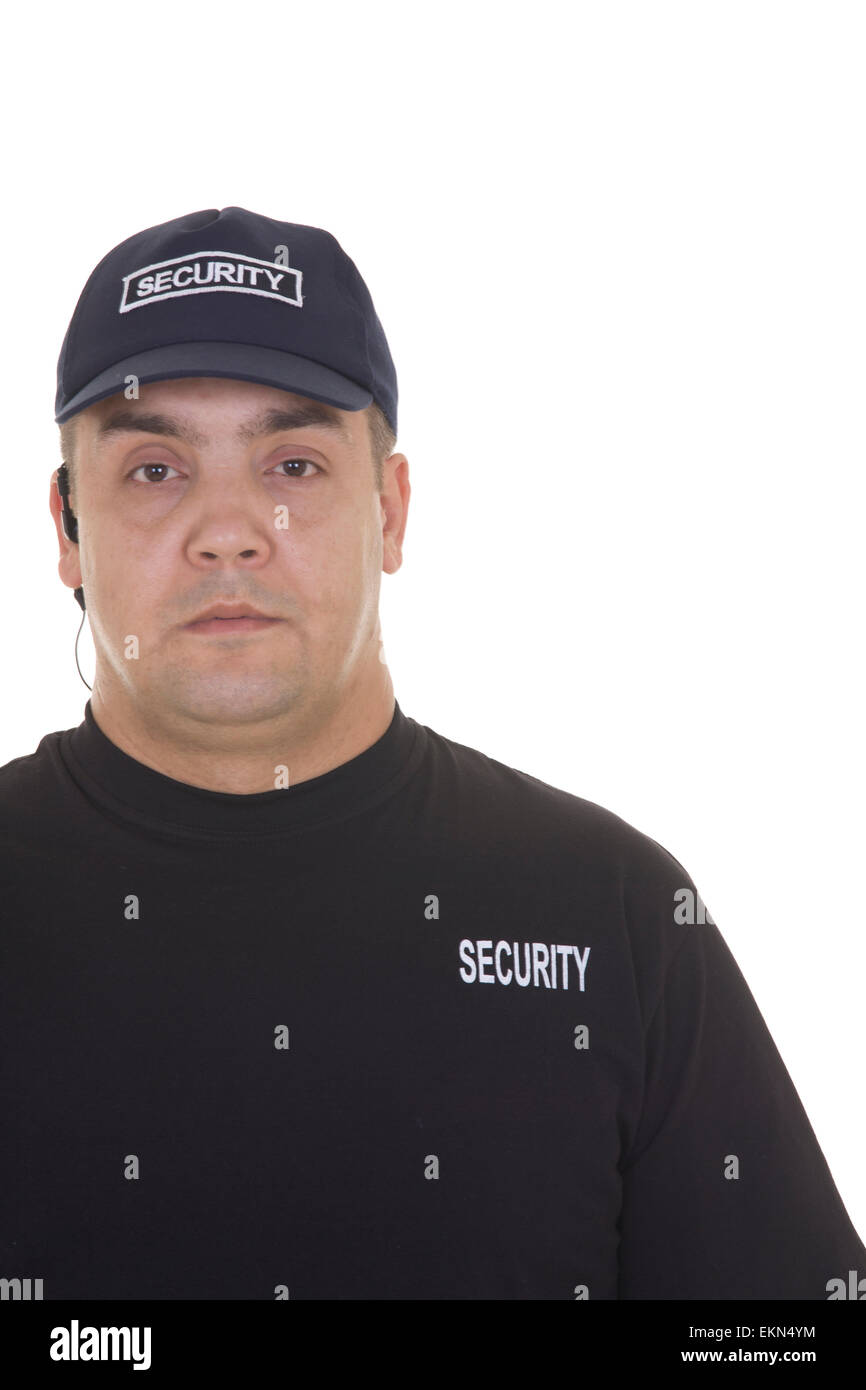 security guard isolated on white Stock Photo - Alamy