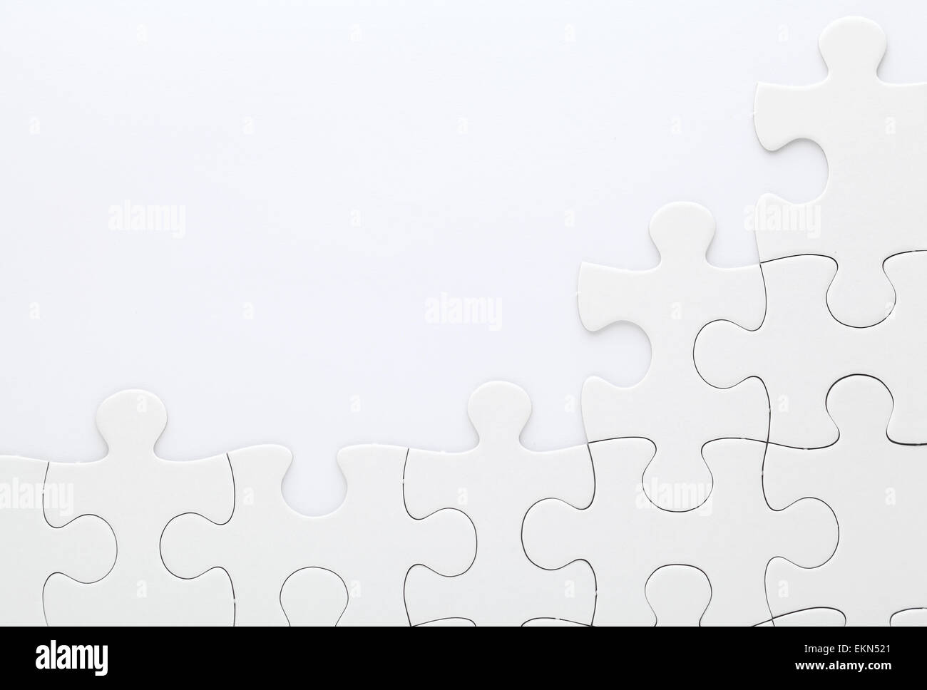 Jigsaw puzzle on white background Stock Photo - Alamy