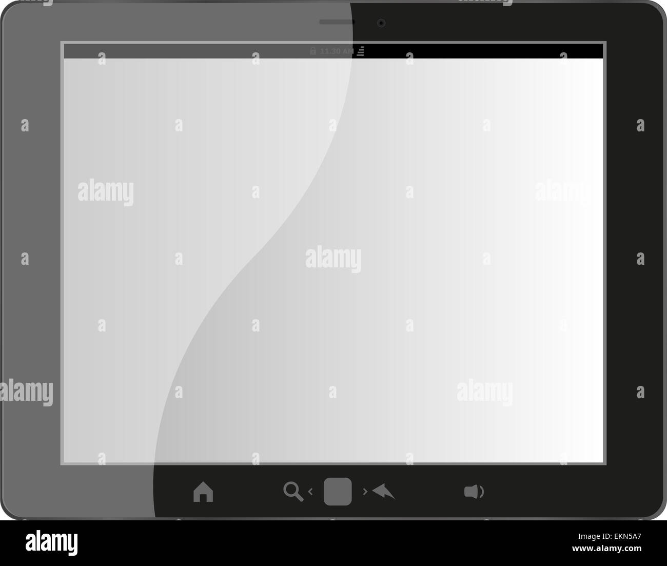 Realistic tablet pc computer with blank screen isolated on white ...