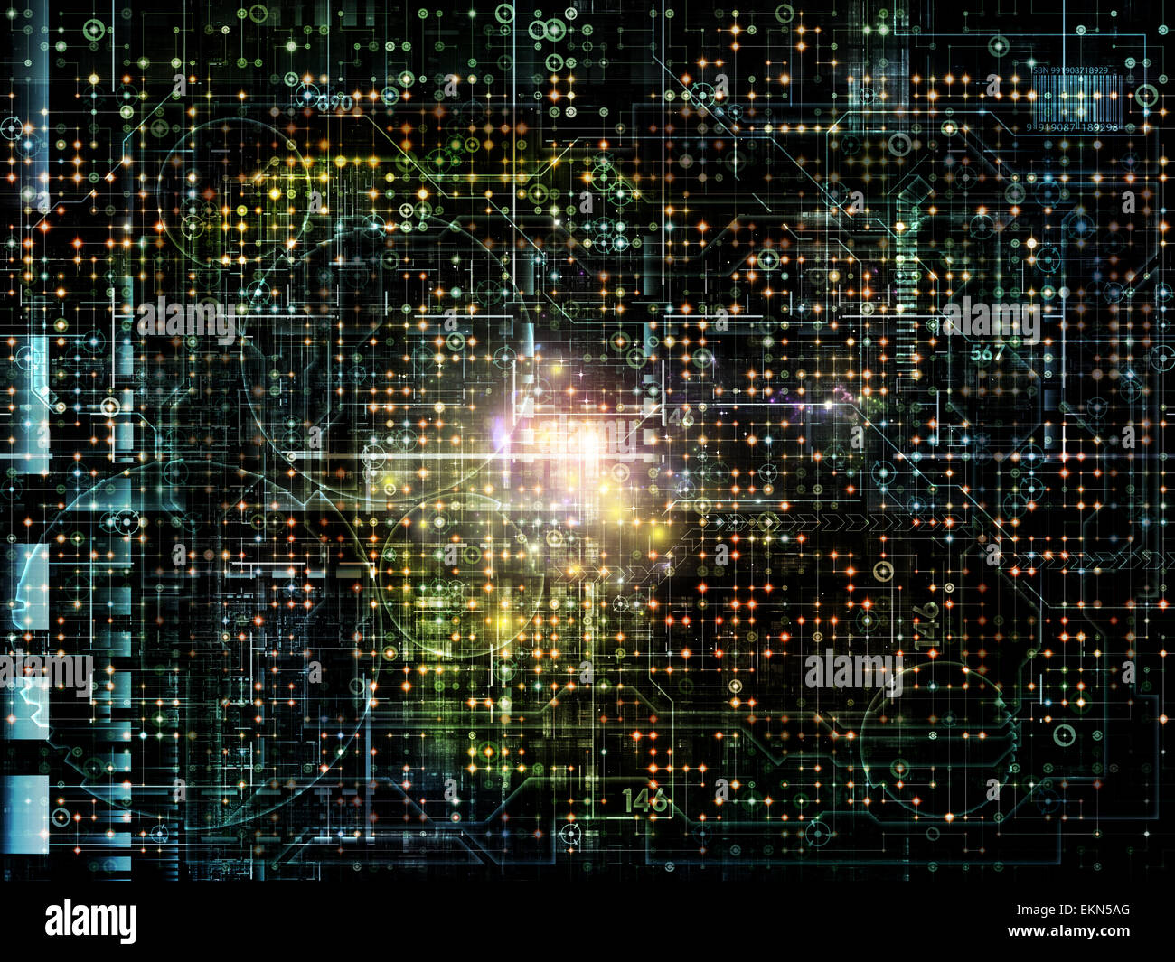 Visualization of Digital Network Stock Photo - Alamy
