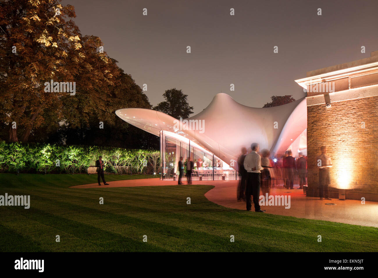 Sackler Gallery, Magazine restaurant exterior on the opening night ...