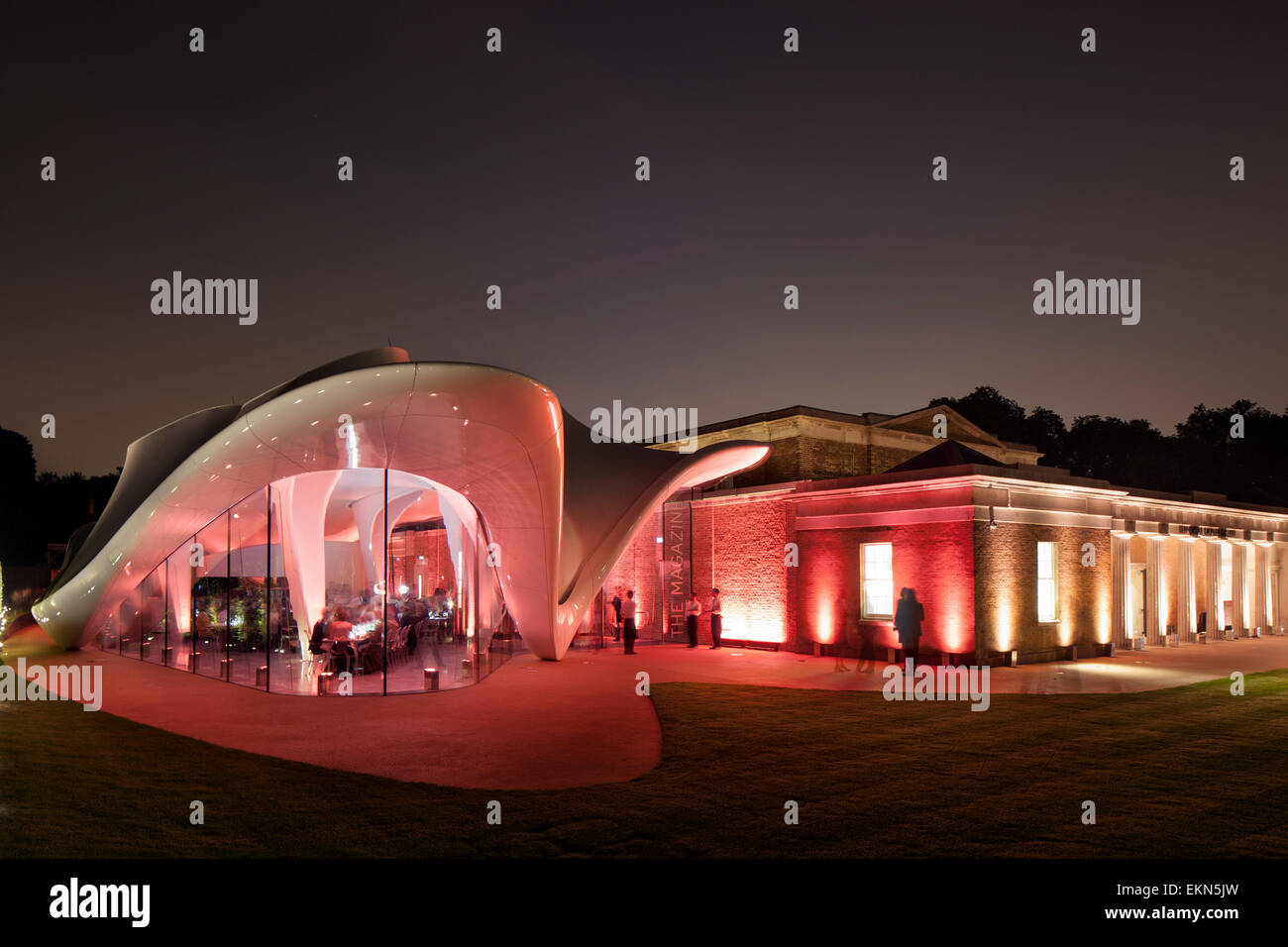 Sackler Gallery, Magazine restaurant exterior on the opening night ...