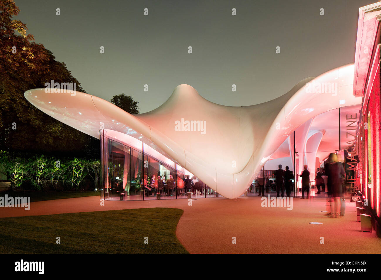 Sackler Gallery, Magazine restaurant exterior on the opening night ...