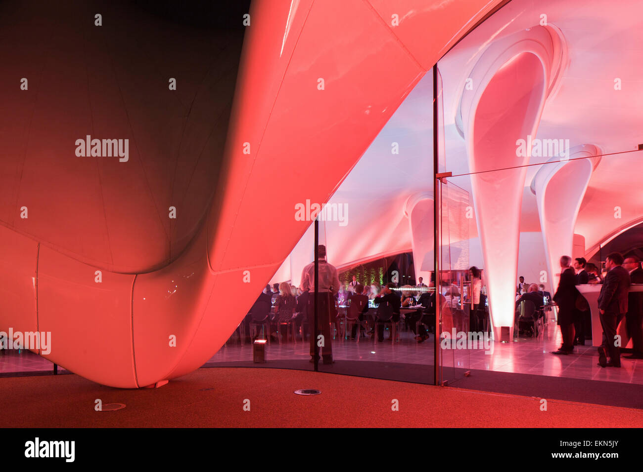 Sackler Gallery, Magazine restaurant exterior on the opening night ...