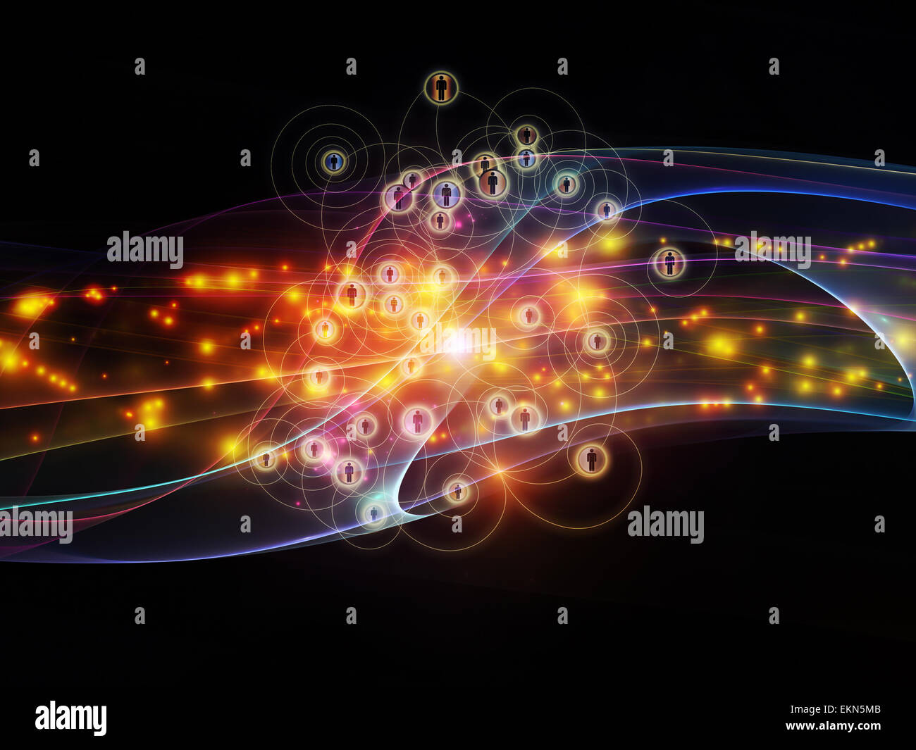 Evolving Dynamic Network Stock Photo - Alamy