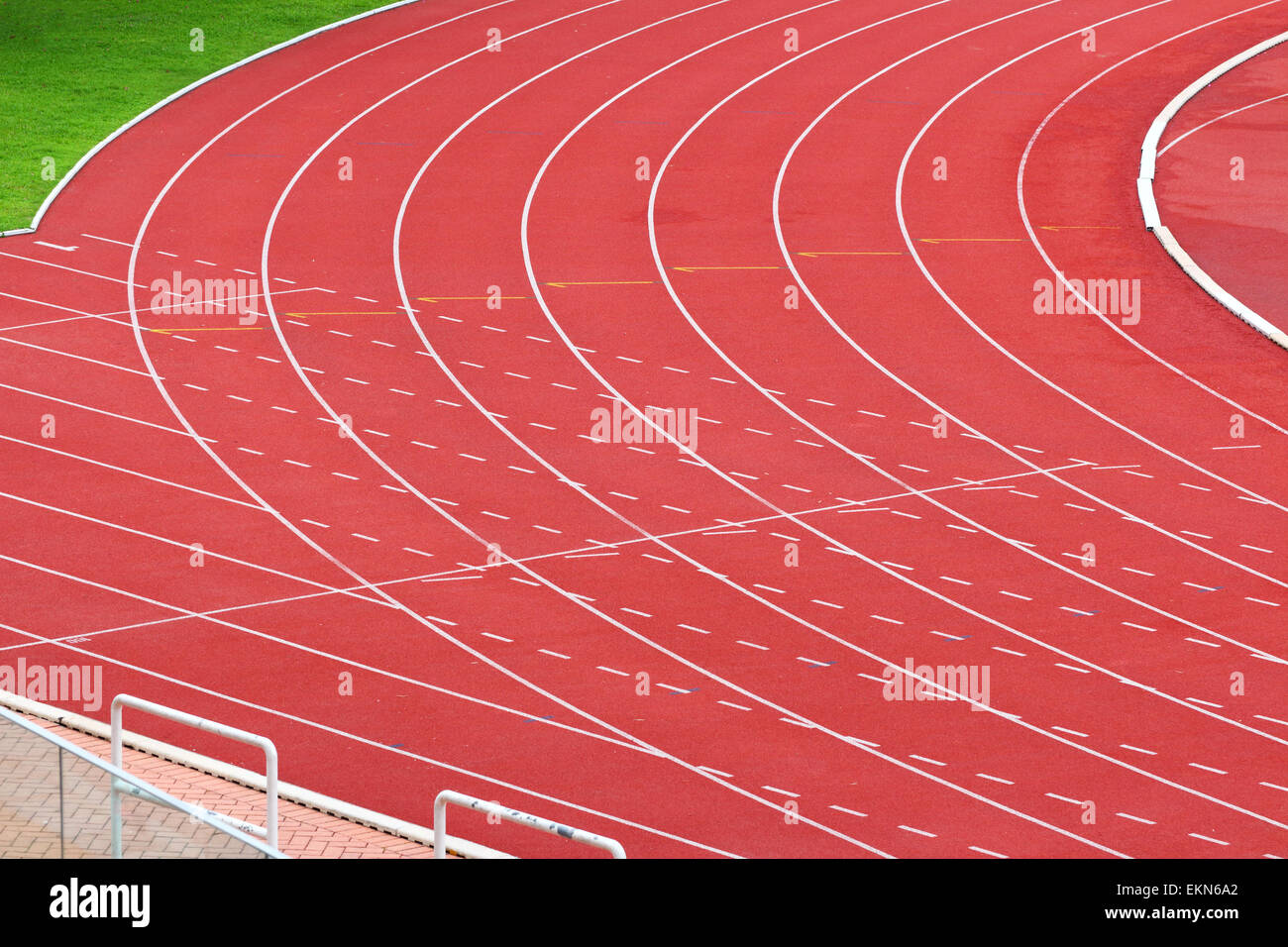 Sport running track Stock Photo - Alamy