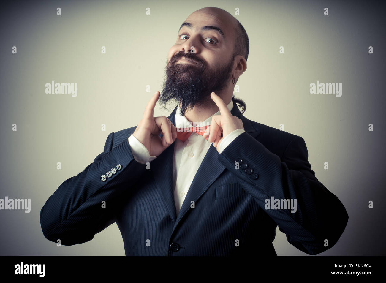 Funny elegant bearded man Stock Photo - Alamy