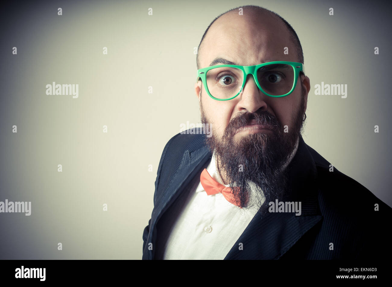 Funny elegant bearded man Stock Photo - Alamy