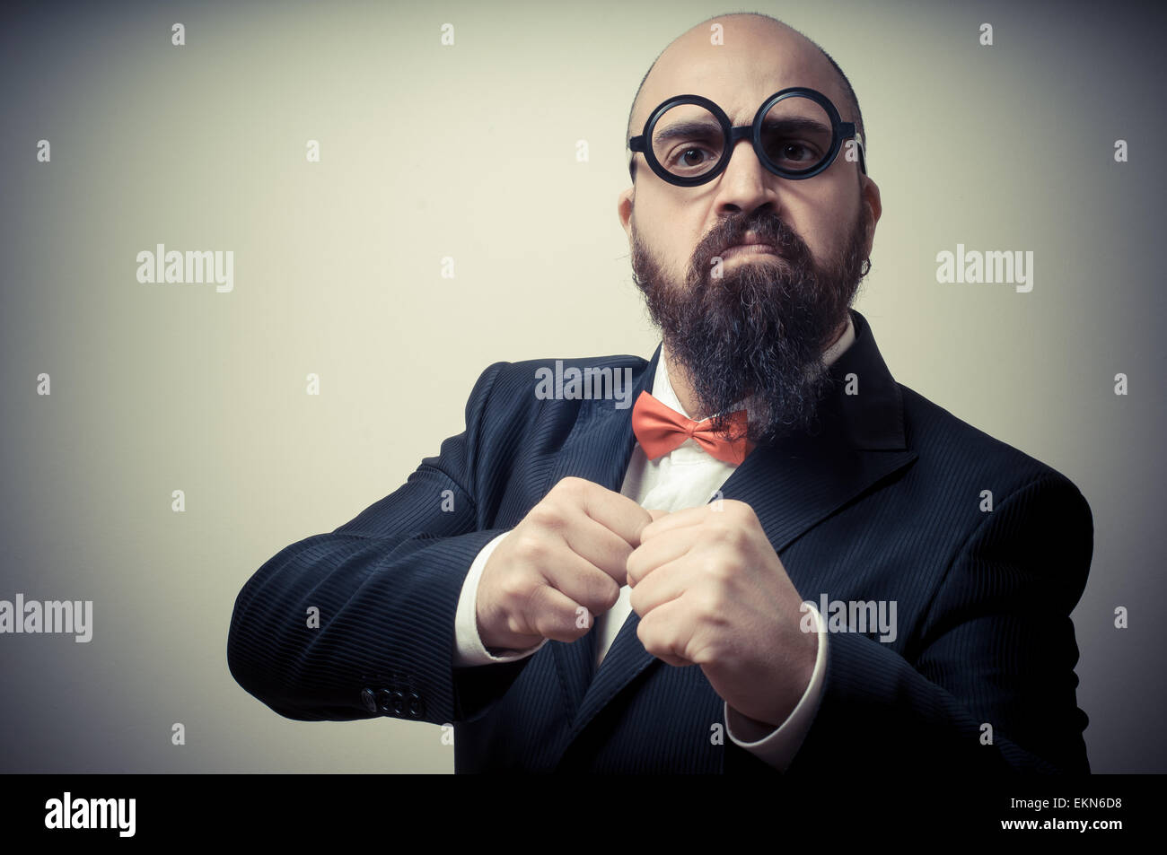 Funny elegant bearded man Stock Photo - Alamy