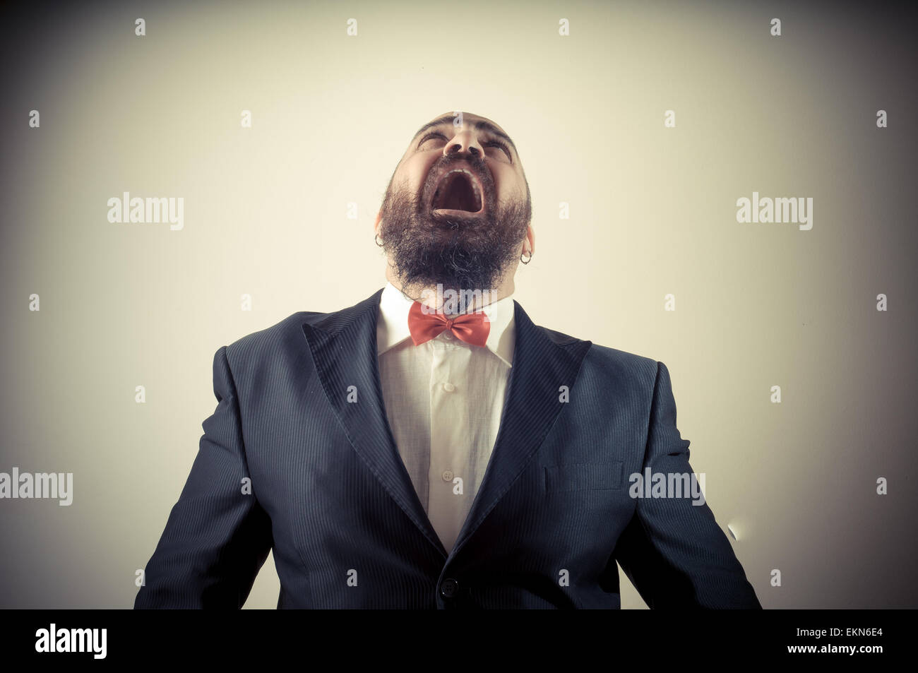 funny afraid elegant bearded man Stock Photo - Alamy