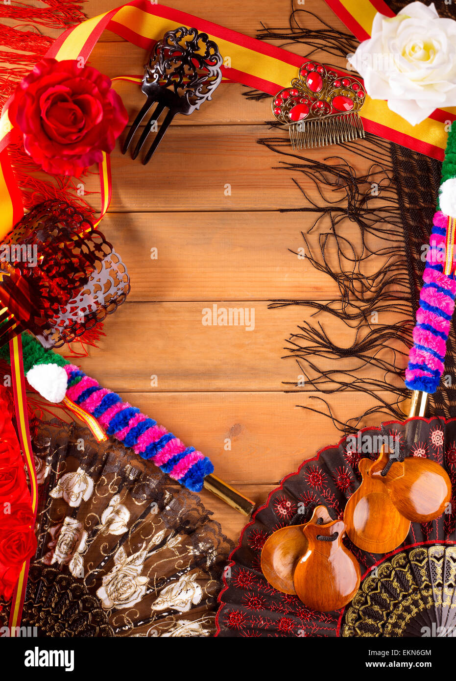 Espana typical from Spain with castanets flamenco elements Stock Photo ...