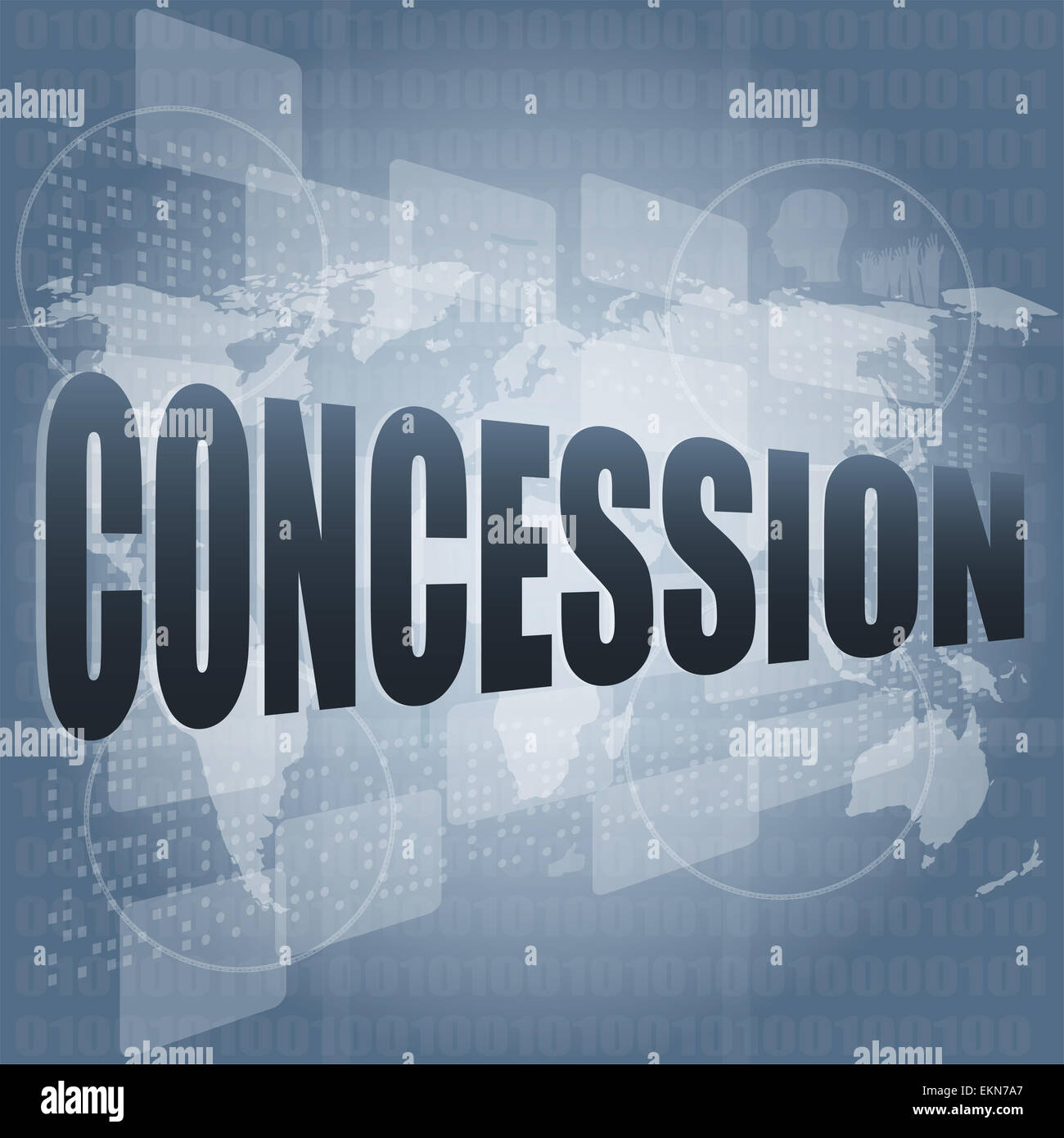 concession word on business digital touch screen Stock Photo - Alamy