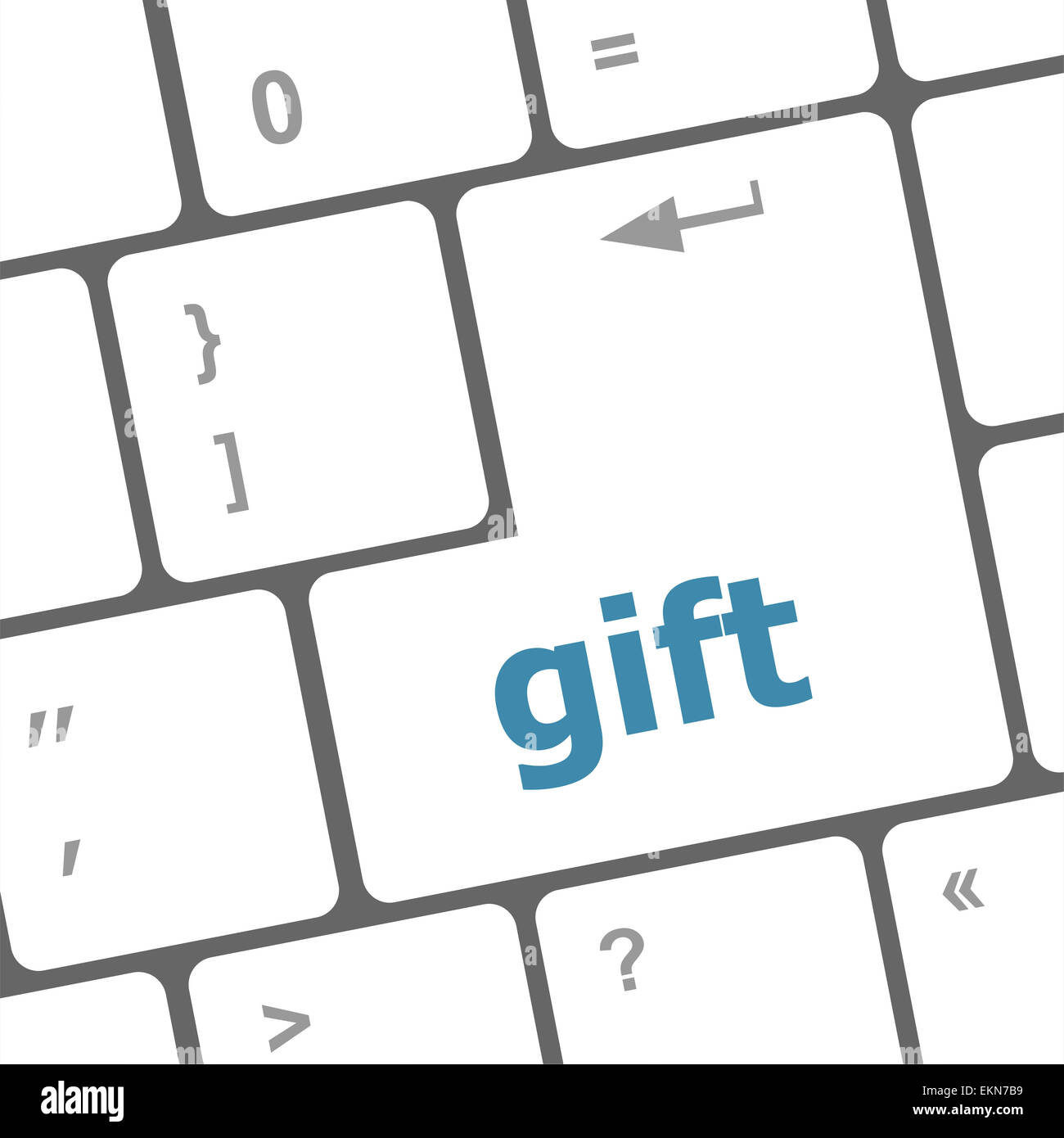 gift word on computer pc keyboard key Stock Photo - Alamy
