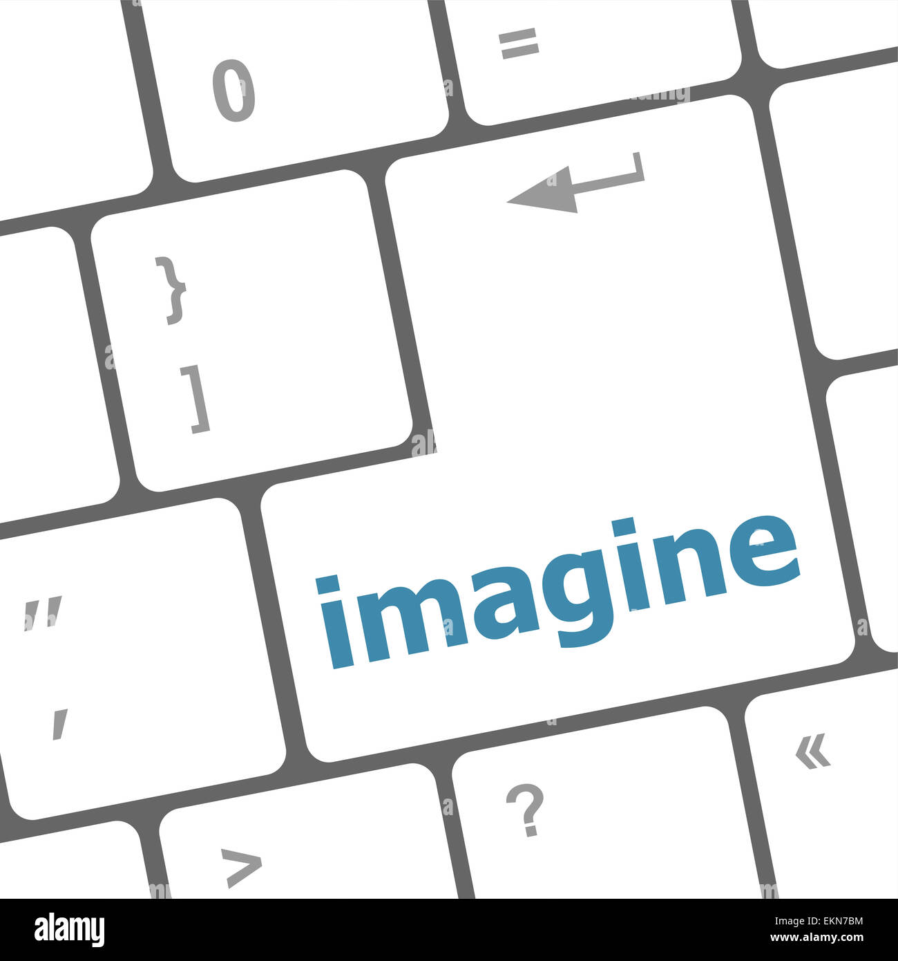 imagine word on computer pc keyboard key Stock Photo - Alamy