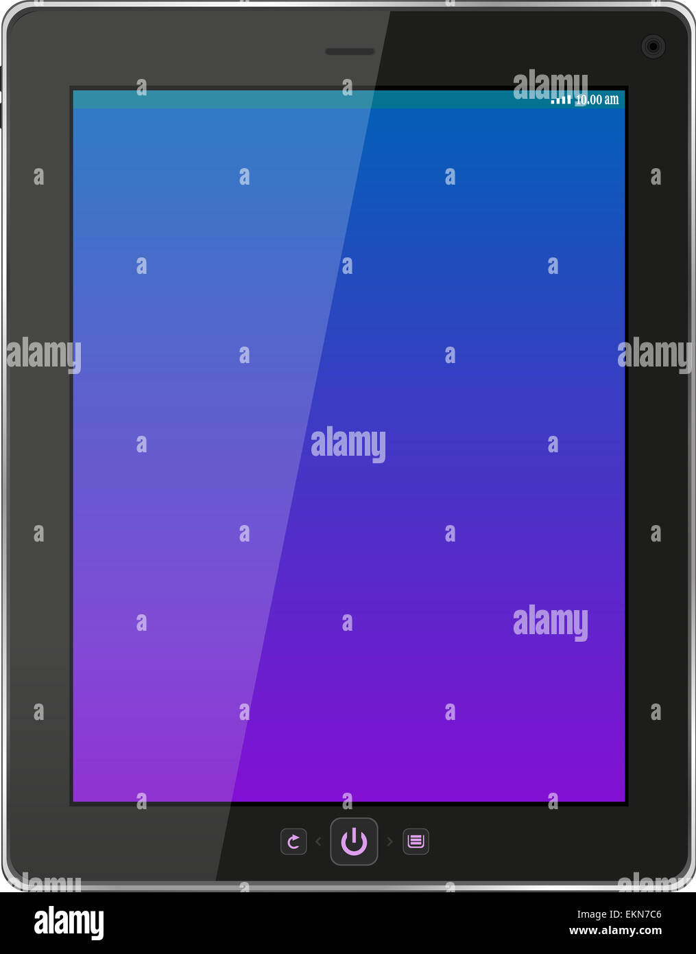 Tablet pc with blue screen Stock Photo - Alamy