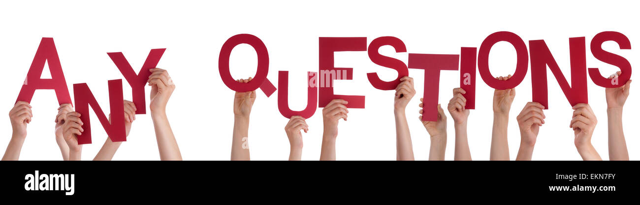 Many Caucasian People And Hands Holding Red Letters Or Characters ...