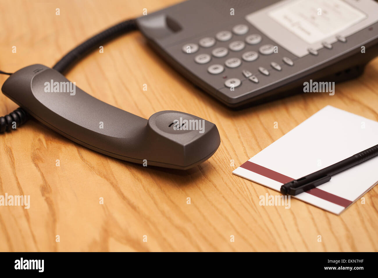 Closeup image of office phone Stock Photo - Alamy