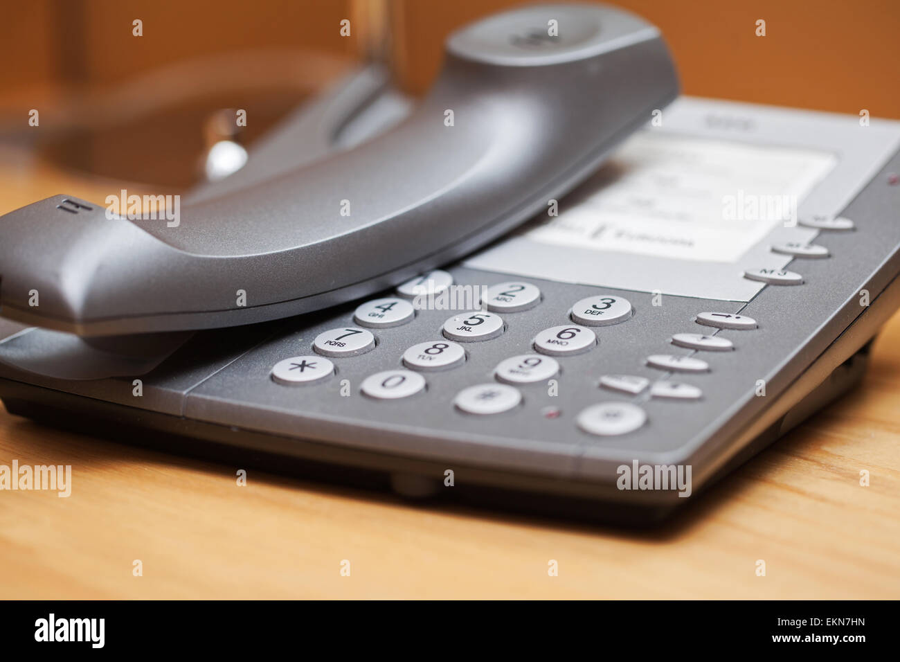 Closeup image of office phone Stock Photo - Alamy