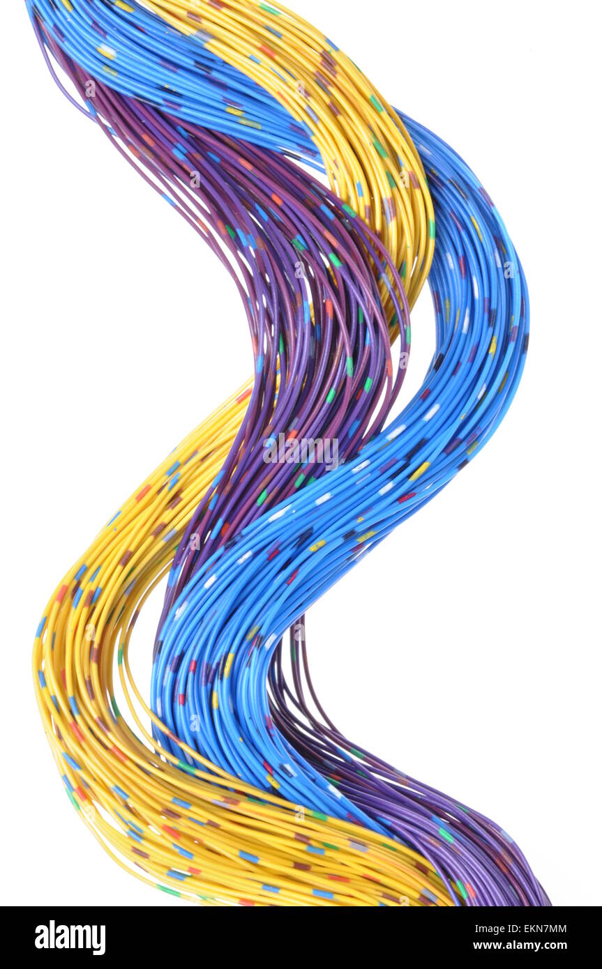 Cables of telecommunication network Stock Photo - Alamy