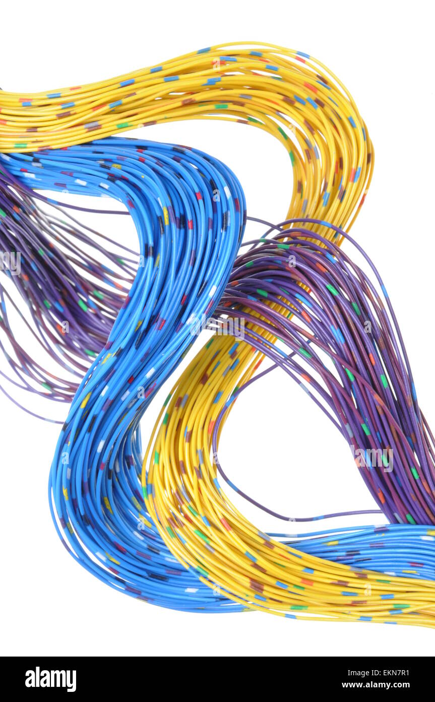 Cables of telecommunication network Stock Photo - Alamy