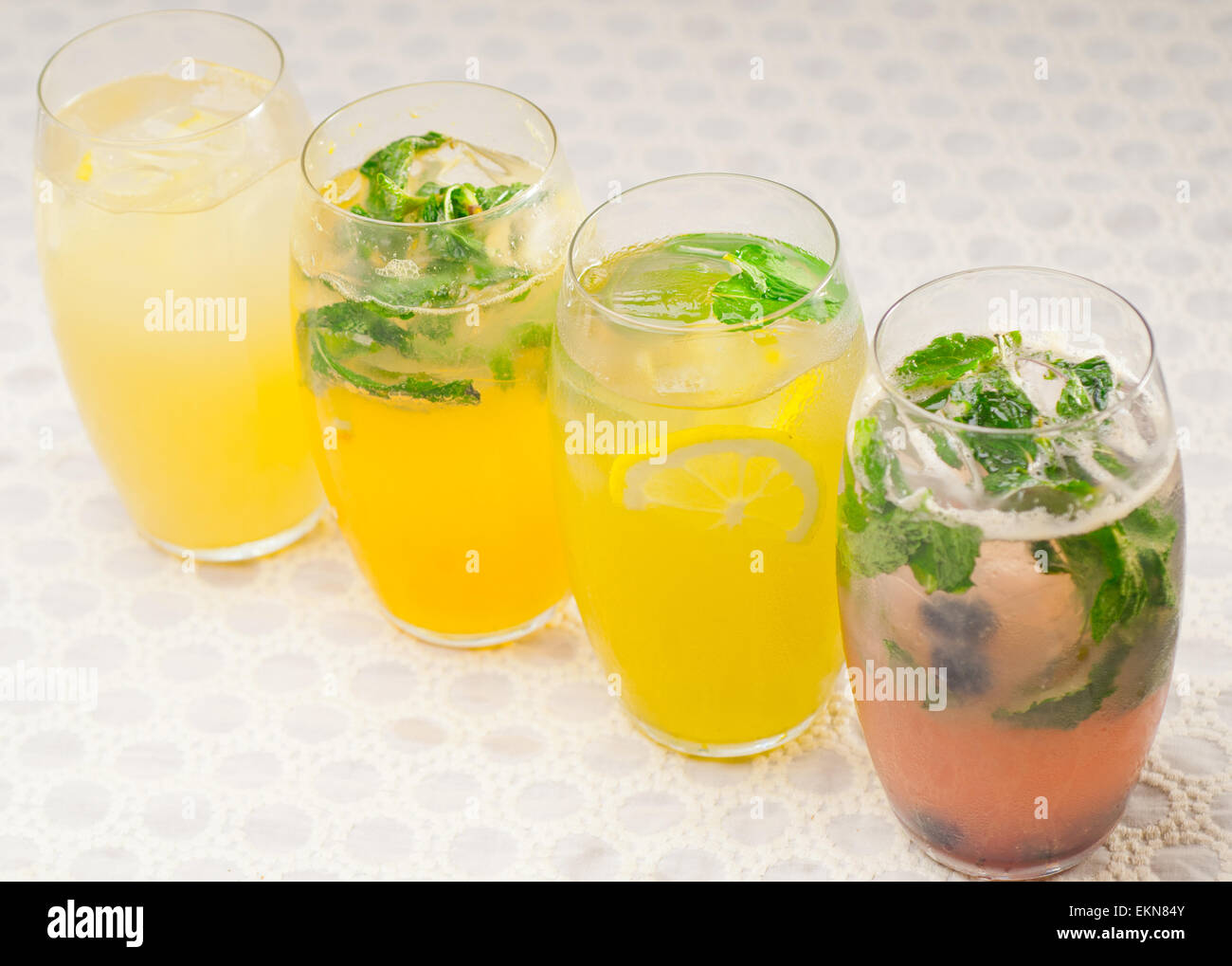 selection of fruits long drinks Stock Photo - Alamy