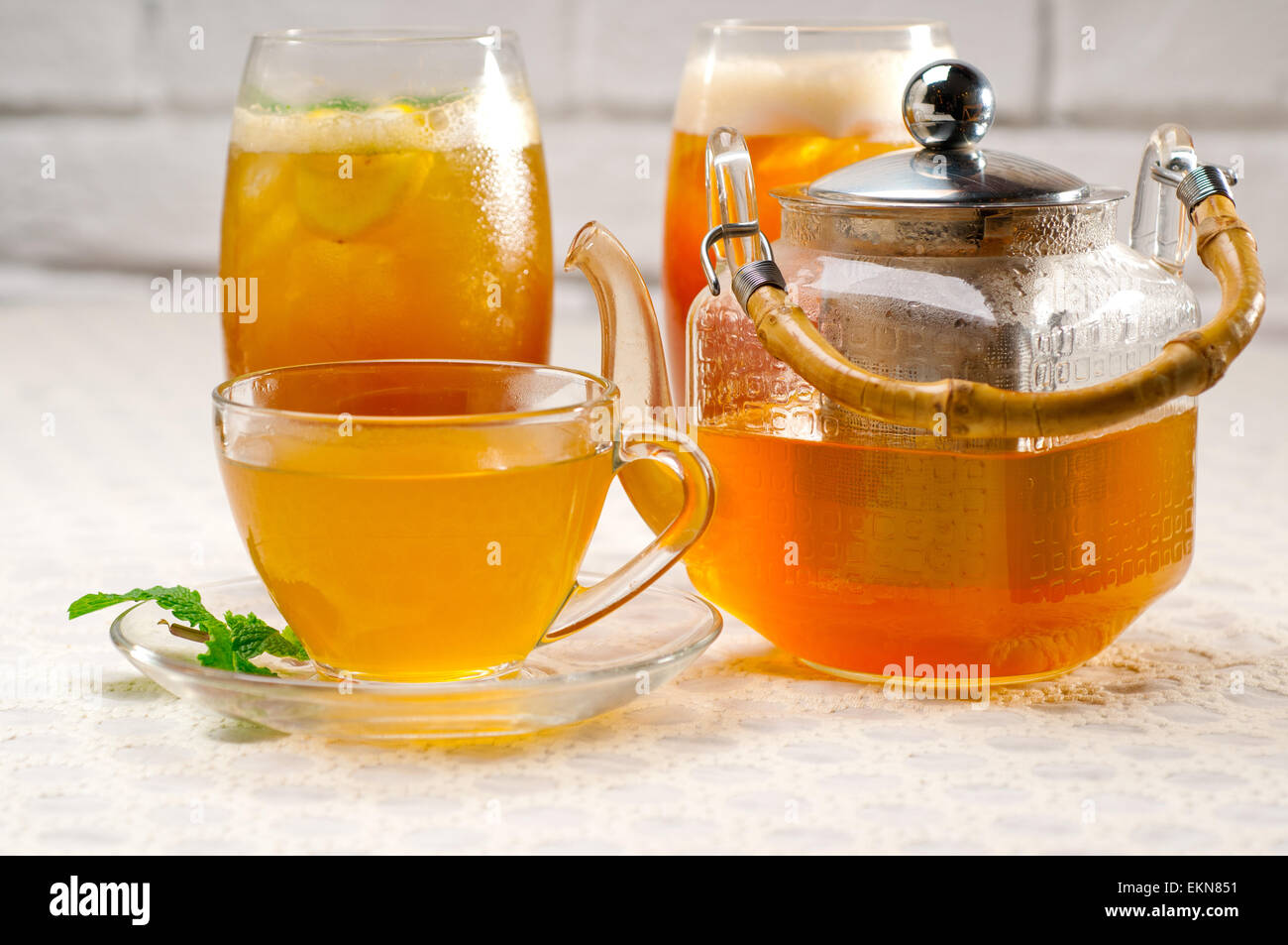fresh selection of tea Stock Photo - Alamy