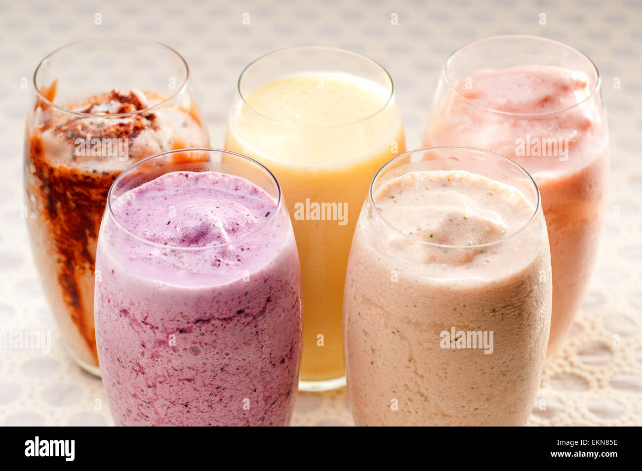 selection of fruits long drinks Stock Photo - Alamy