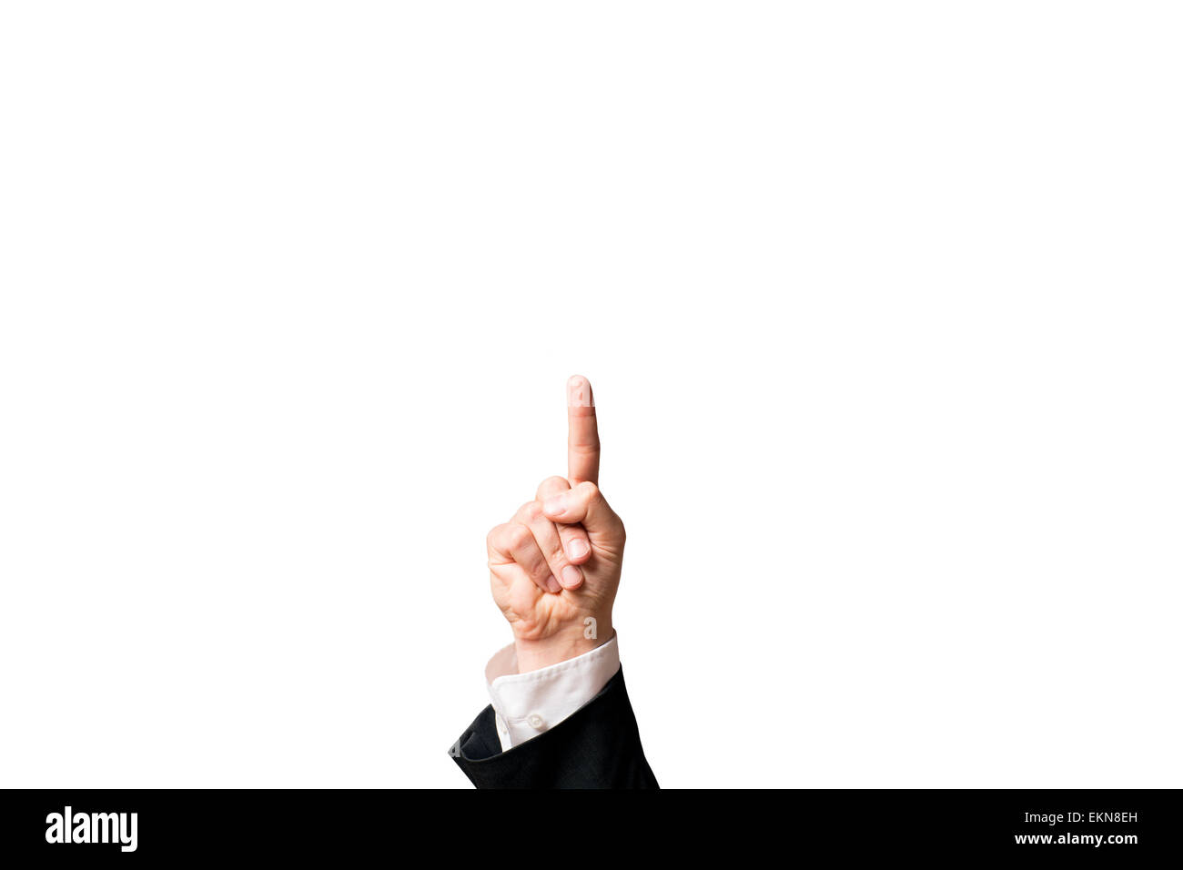 hand pointing his finger up Stock Photo - Alamy