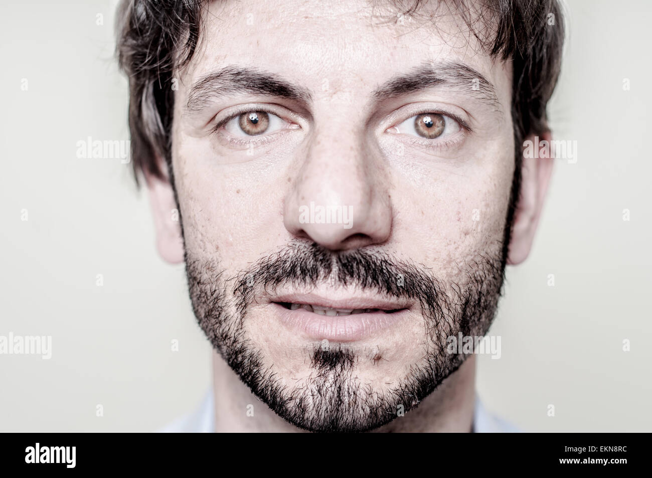 closeup portrait of bearded man Stock Photo - Alamy