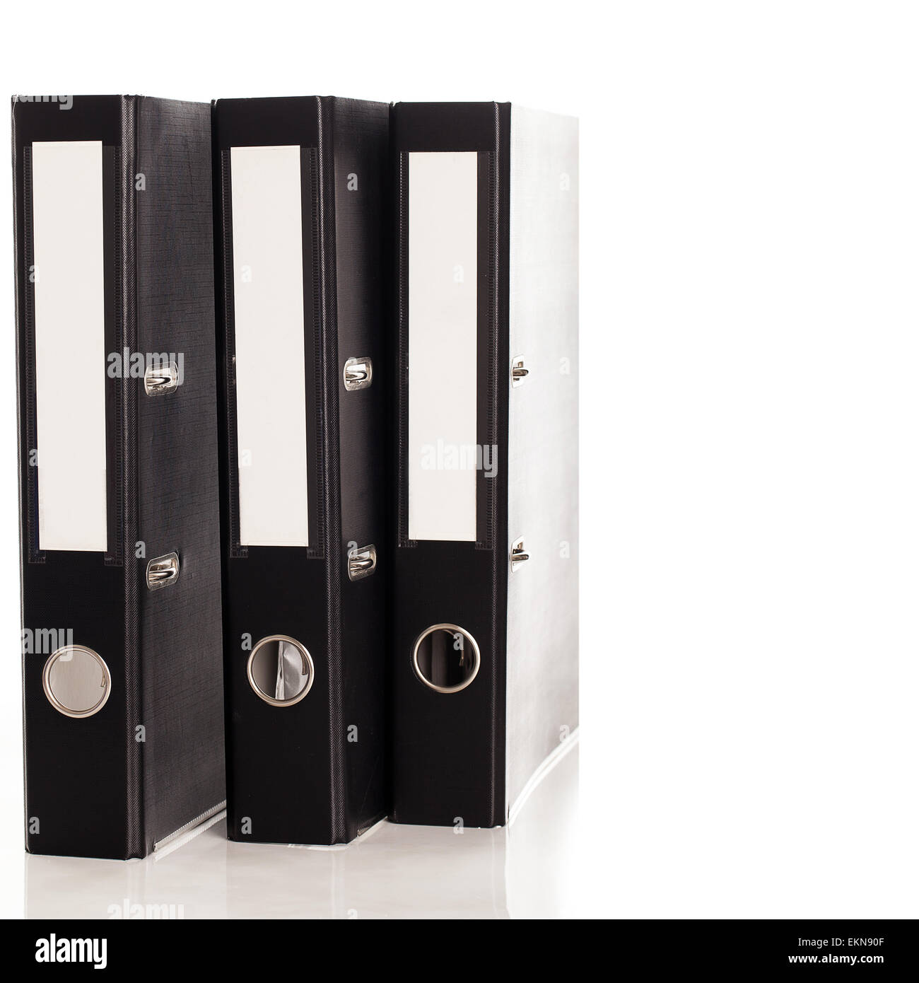 Office black document folders Stock Photo - Alamy