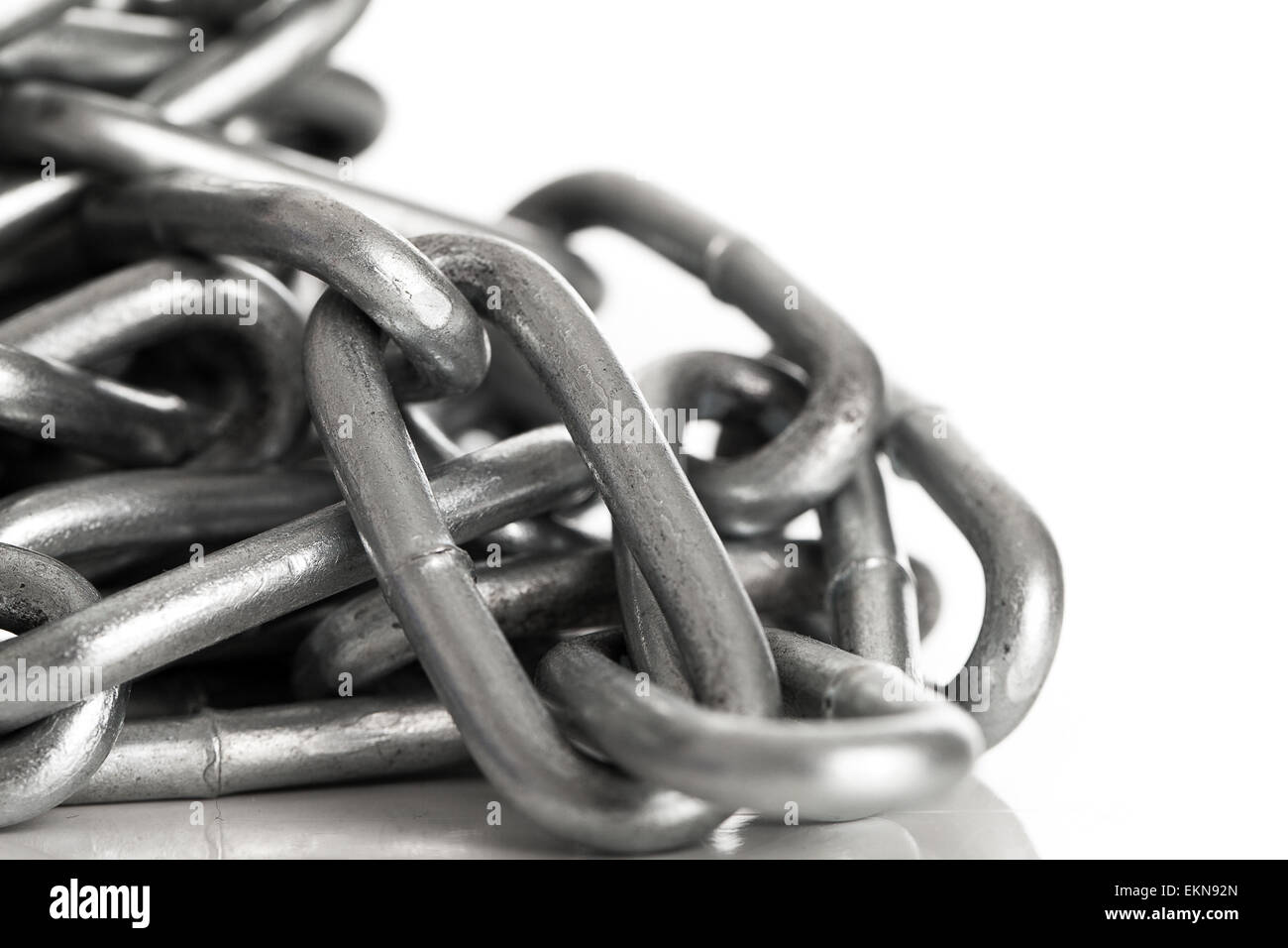 Silver metal chain on a background Stock Photo - Alamy