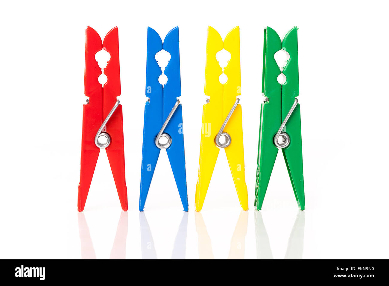 Closeup image of colorful clothespins Stock Photo - Alamy