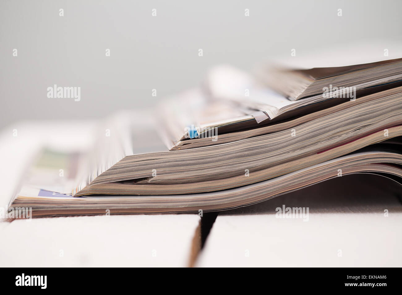 Pile of magazines on a table hi-res stock photography and images - Alamy