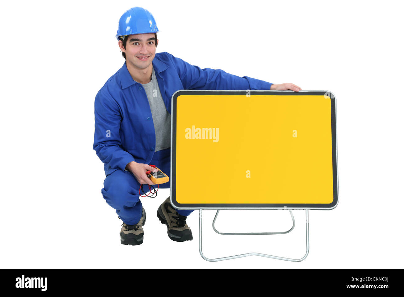 Young electrician posing Stock Photo - Alamy