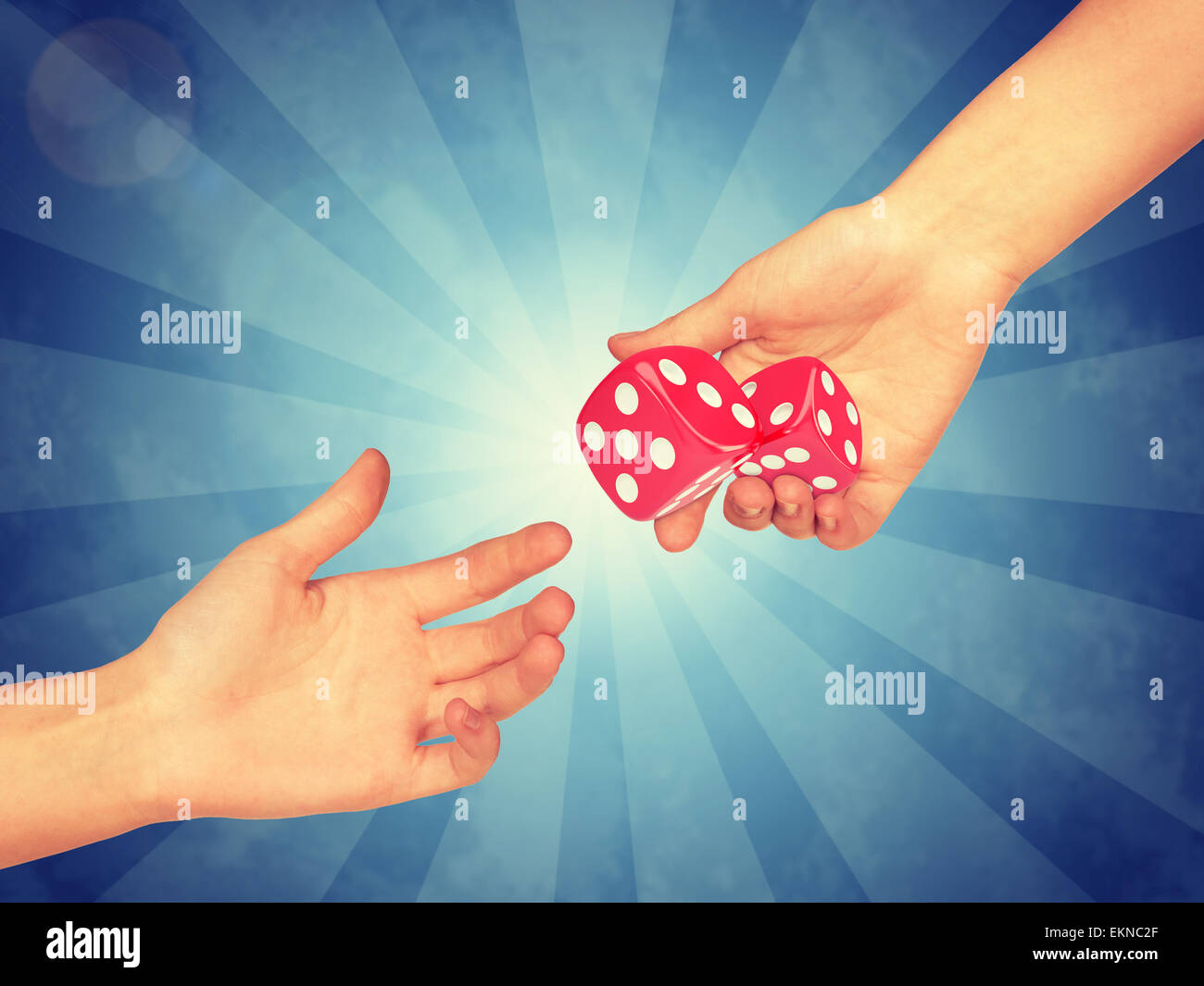 Hand passing pink bones Stock Photo - Alamy