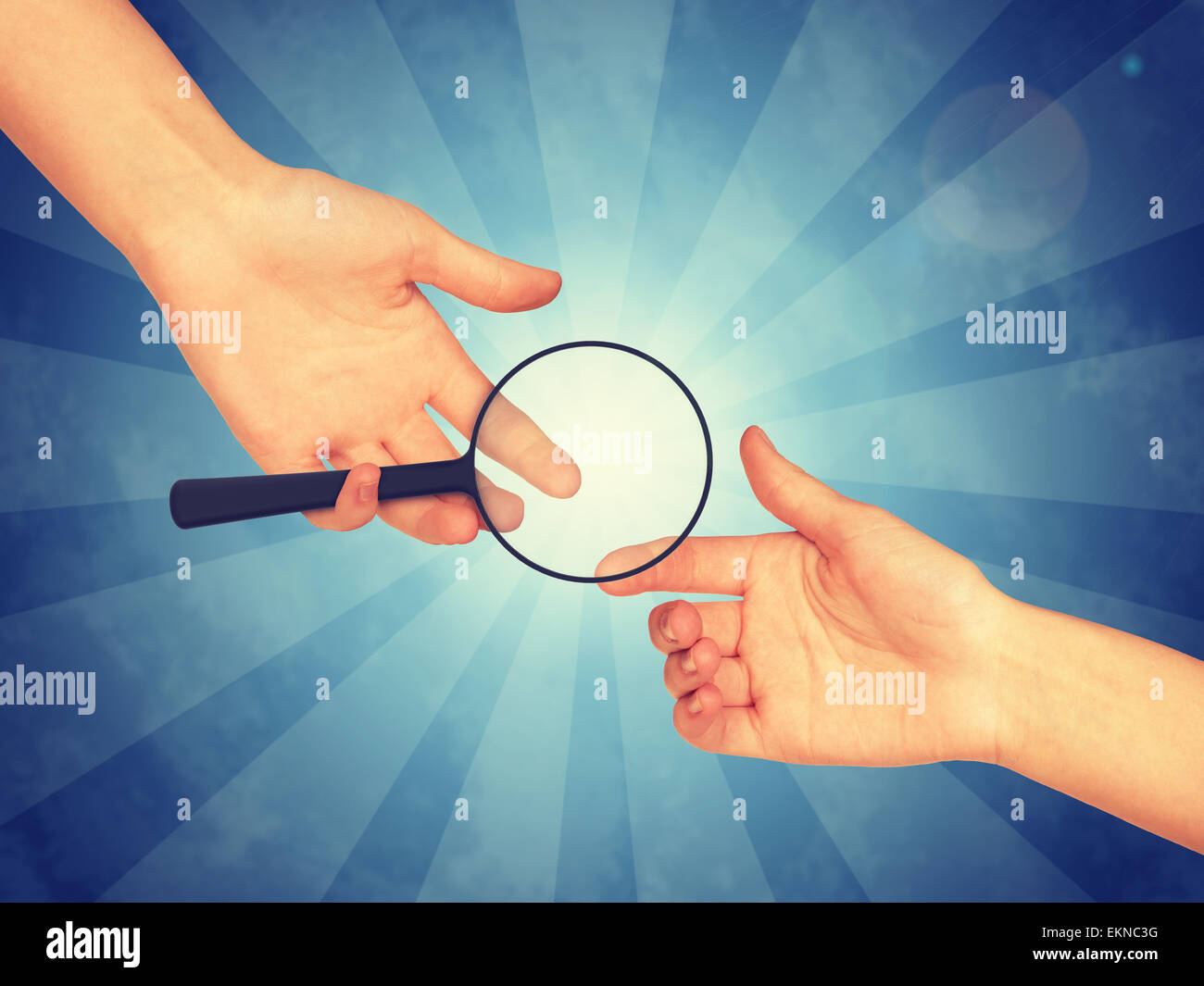 Hand passing glass Stock Photo - Alamy