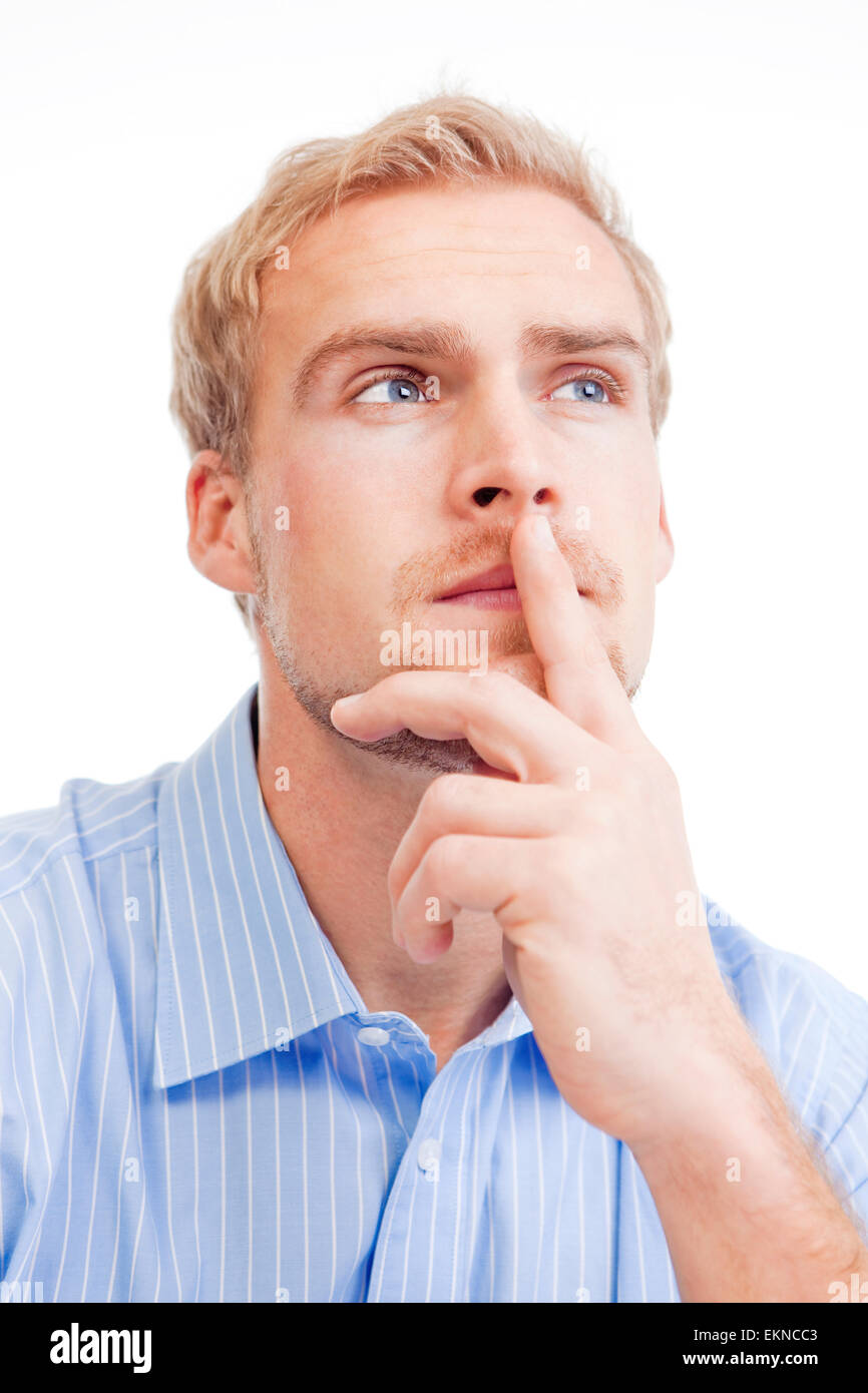 young man thinking Stock Photo - Alamy