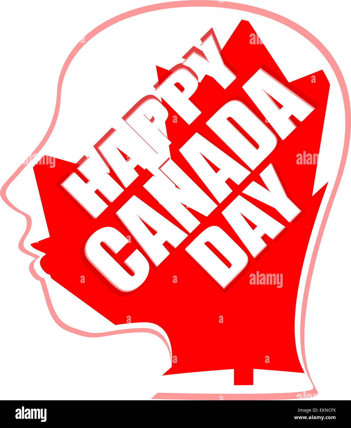 Canada day human flag hi-res stock photography and images - Alamy