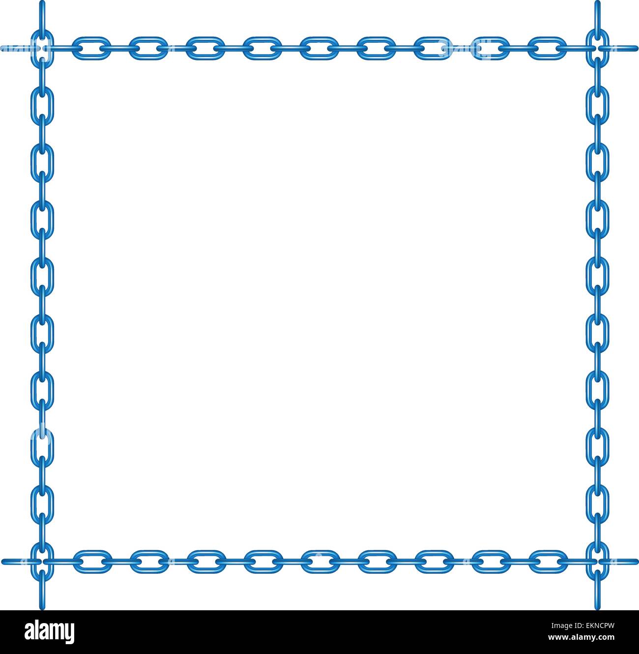 Blue chain in shape of square Stock Vector Image & Art - Alamy