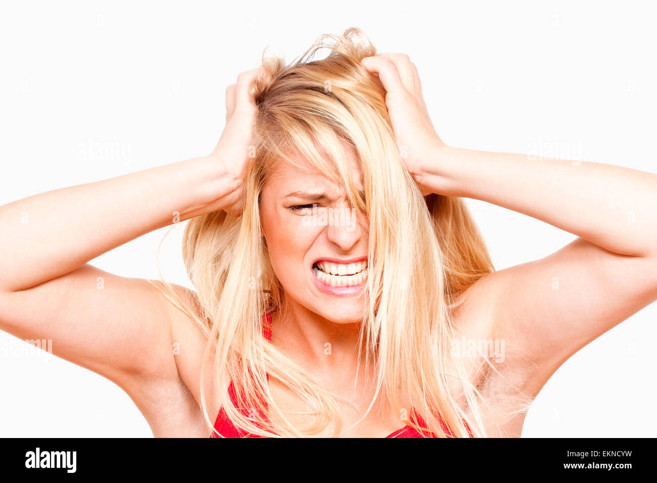 frustrated girl screaming Stock Photo - Alamy