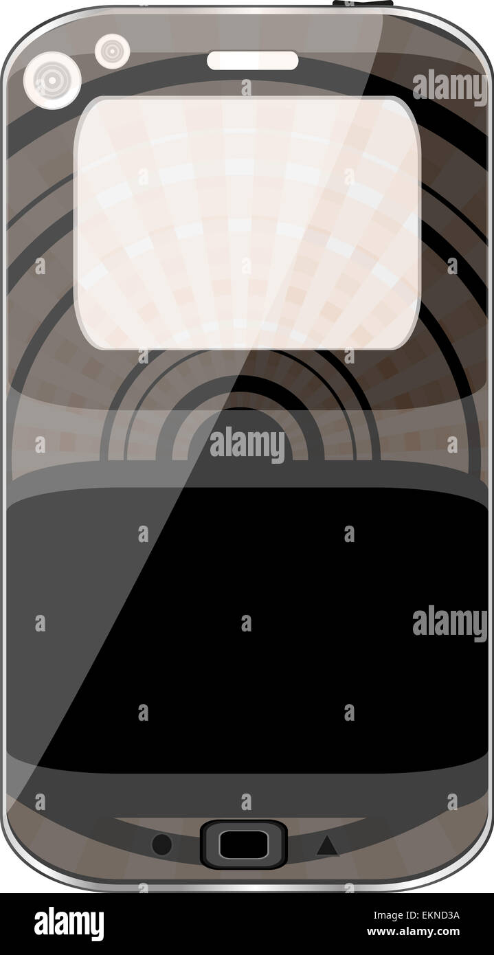 wood smartphone with empty screen. Mobile shopping Stock Photo - Alamy