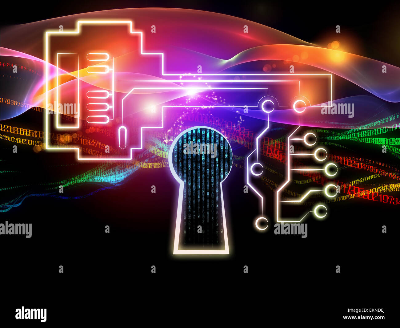 Lights of Encryption Stock Photo - Alamy
