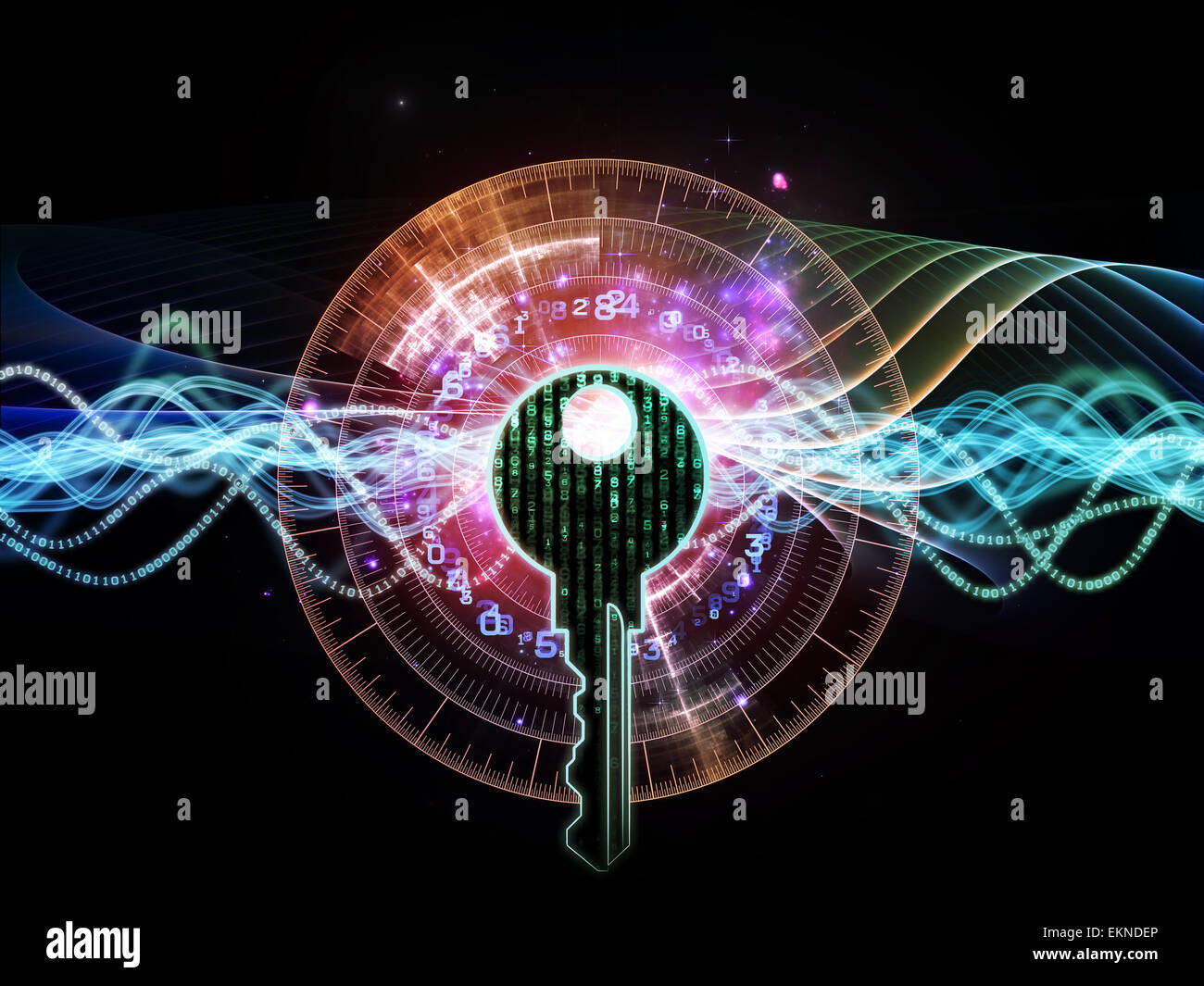 Lights of Encryption Stock Photo - Alamy