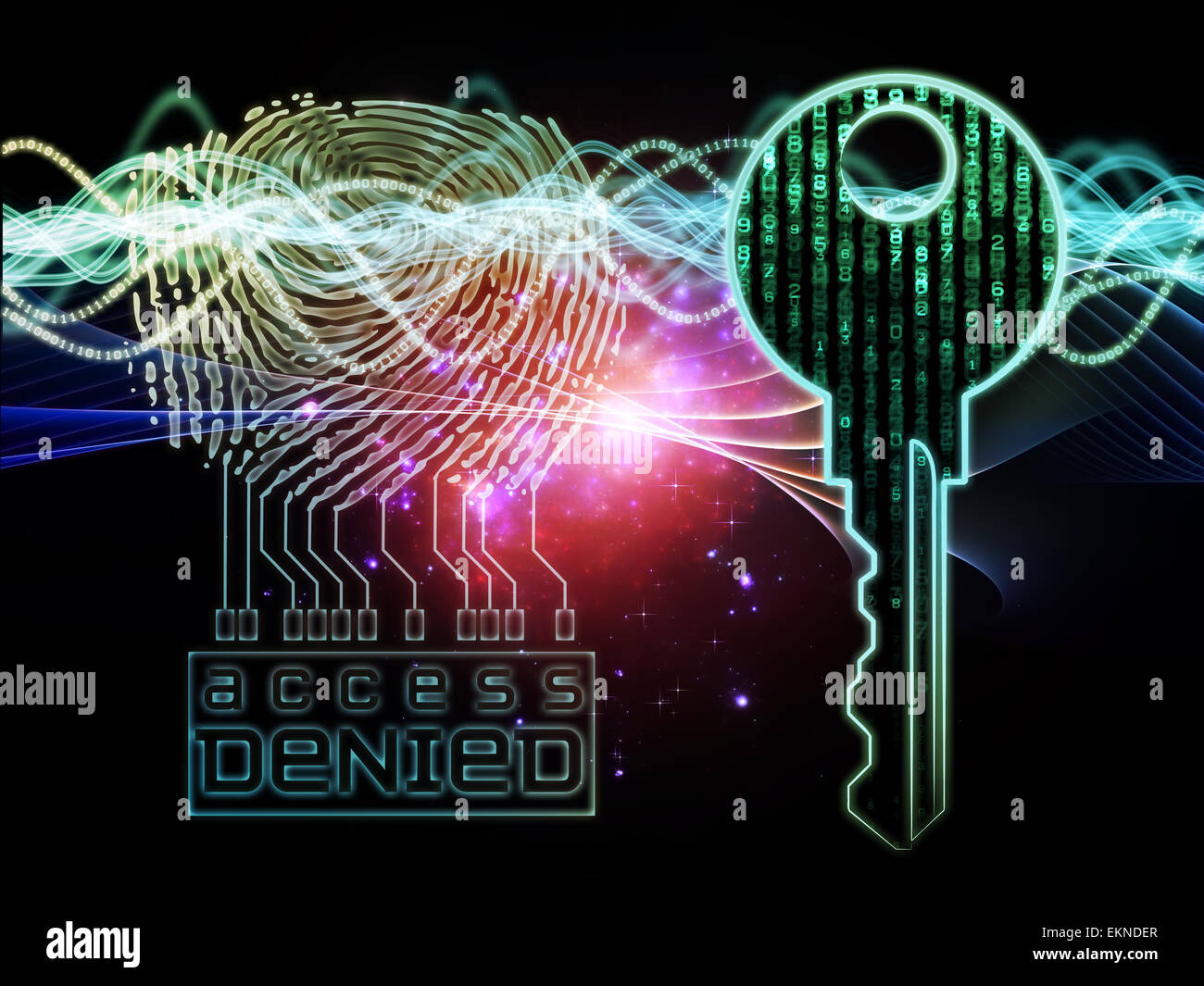 Lights of Encryption Stock Photo - Alamy