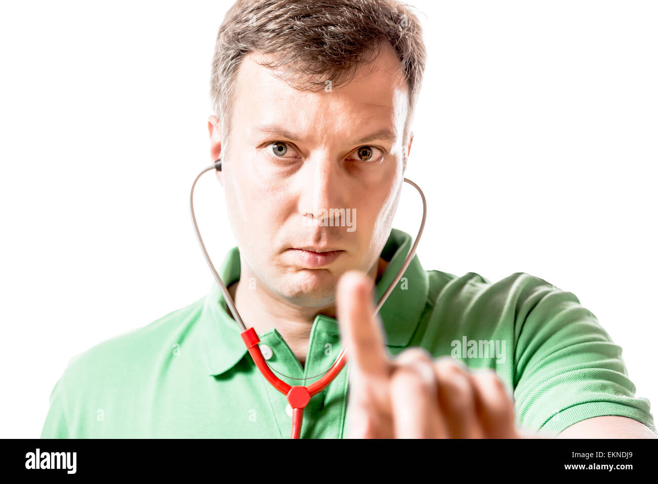 Doctor gives instructions Stock Photo - Alamy