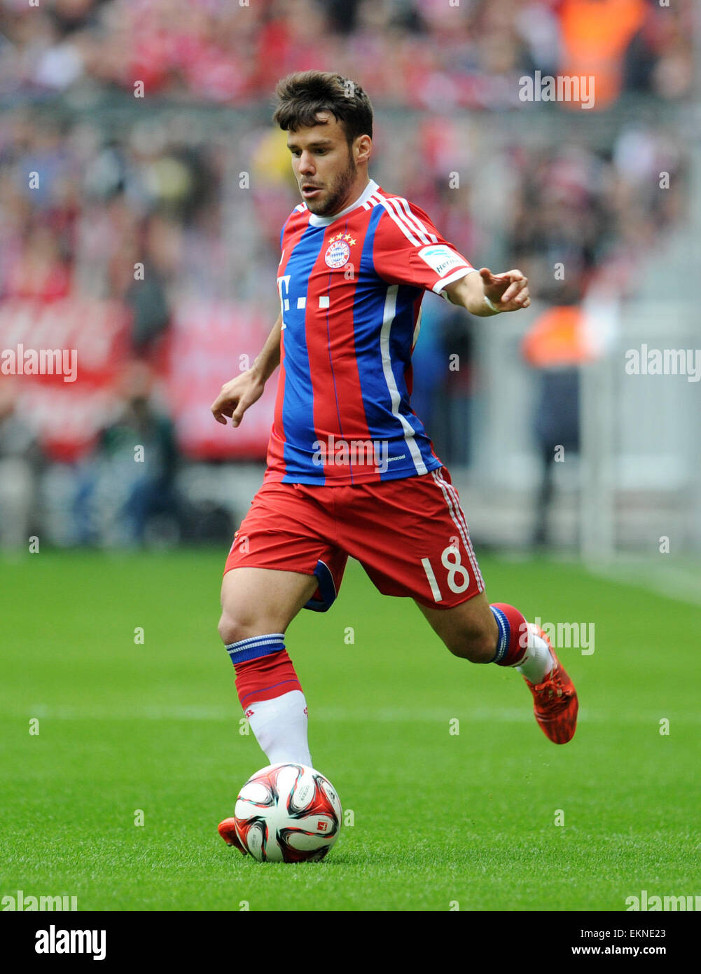 Munich's Juan Bernat in action during the German Bundesliga soccer ...